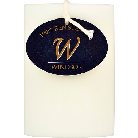 Windsor bloklys ren stearin 7x10 cm - hvid | Køb på føtex.dk!