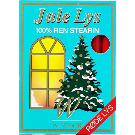 Windsor ren stearin juletræslys 20-pak - rød | Køb på føtex.dk!