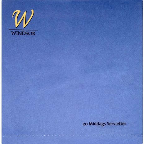 Windsor ensfarvede servietter 40x40 cm 20-pak - mørkeblå | Køb på Bilka.dk!