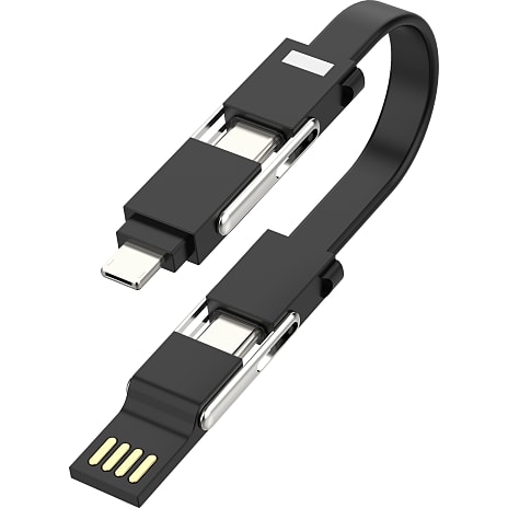 Sinox USB-A/USB-C til USB-C/Micro/IOS kabel - sort | Køb på Bilka.dk!
