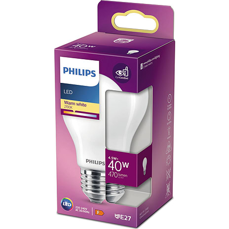 Philips LED kronepære 40W - varmt hvidt lys | Køb på føtex.dk!