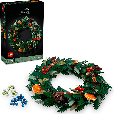 LEGO Icons Krans Boligindretningssæt med julepynt 10340 | Køb på Bilka.dk!