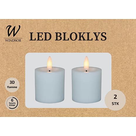 Windsor LED bloklys 4,8x5 cm 2-pak - hvid | Køb på Bilka.dk!