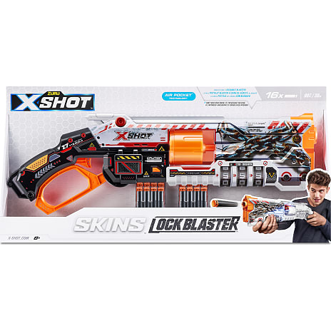 X-Shot Skins Lock Blaster med 16 pile | Køb på føtex.dk!