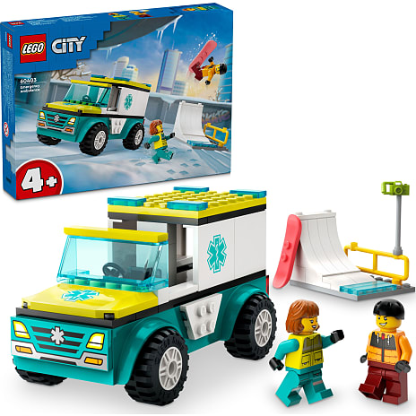 LEGO City Ambulance og snowboarder 60403 | Køb på føtex.dk!
