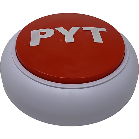 Pyt knap med sjove sætninger - rød | Køb på føtex.dk!