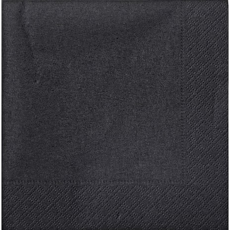 Windsor ensfarvede servietter 33x33 cm - sort | Køb på føtex.dk!