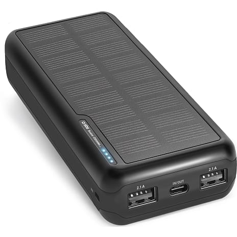 SBS Solar Power Bank 20.000mAh - sort | Køb på Bilka.dk!