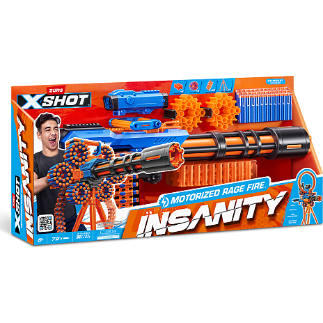 X-Shot Insanity motoriseret Rage Fire blaster med 72 pile | Køb online ...
