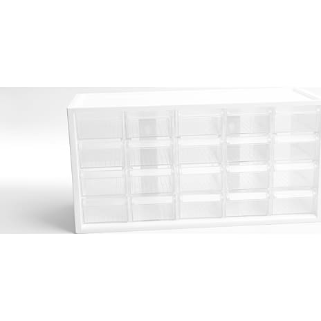 Hobby box 20 skuffer hvid - tom | Køb online på br.dk!