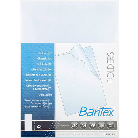 Bantex L-Fold BG20 A4 plastlommer | Køb på Bilka.dk!