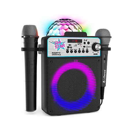 iDance Party Groove 3 bluetooth karaoke højttaler - sort | Køb på Bilka.dk!