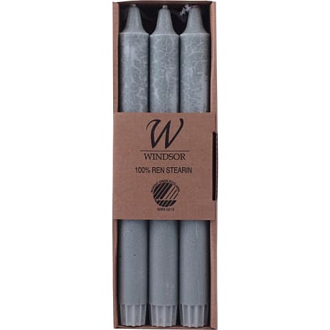 Windsor kronelys ren stearin 2,3x24 cm 6-pak - grøn | Køb på føtex.dk!