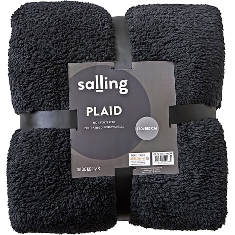 Salling super soft plaid 130x180 cm - sort | Køb på føtex.dk!