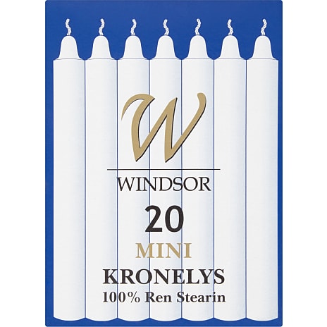 Windsor ren stearin minilys 20-pak - hvid | Køb på Bilka.dk!