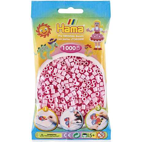 Hama midi perler 1000 stk. - pastel rosa | Køb på Bilka.dk!