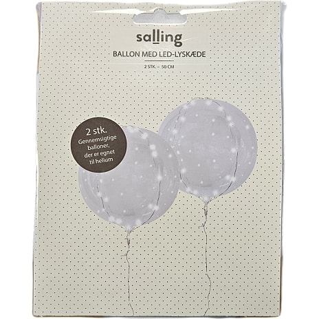 Salling LED Balloner Ø: 45 cm 2-pak - klar | Køb på føtex.dk!