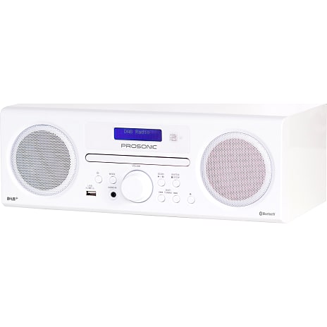 Prosonic hifi-1000 musikanlæg med DAB+/FM/CD/Bluetooth - hvid | Køb på ...