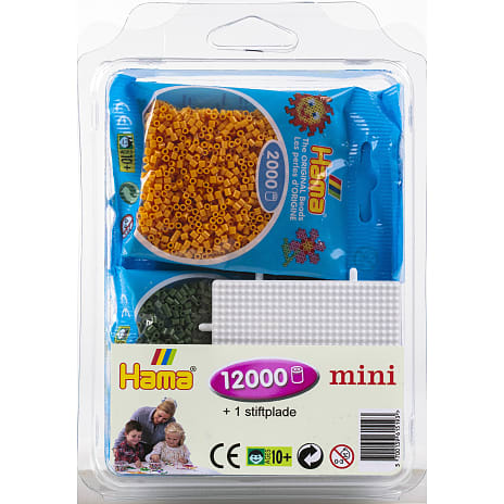 Hama mini perler 12000 stk. med stiftplade - mode | Køb online på br.dk!
