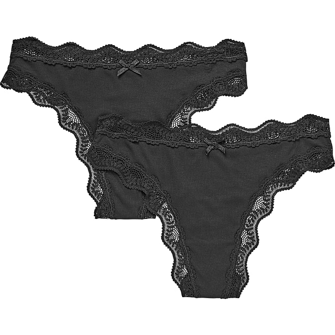 VRS dame 2-pak g-streng str. S - sort fra VRS woman hos Føtex | Goma