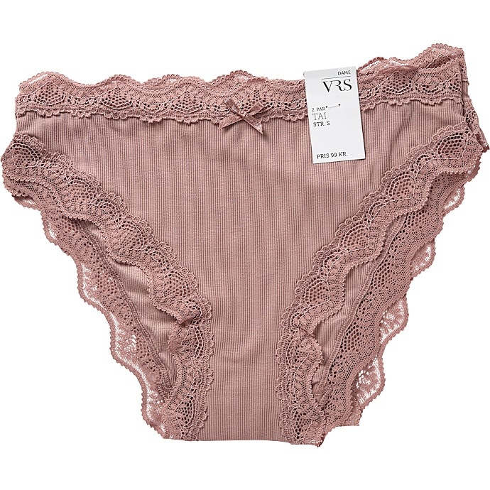 VRS dame 2-pak tai trusser str. L - rosa fra VRS woman hos Føtex | Goma