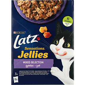 Vådfoder i gelé m. okse, kylling, laks og ørred | Køb på føtex.dk!