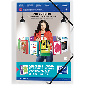 Elba PolyVision 3-flap mappe - transparent | Køb online på br.dk!