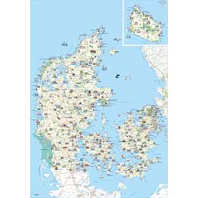 Danmarkskort med seværdigheder | Køb på føtex.dk!