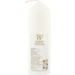 Windsor bloklys ren stearin 5x16 cm - hvid | Køb på føtex.dk!