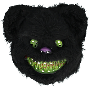 Halloween killer bjørn maske H: 24 cm - sort | Køb på føtex.dk!